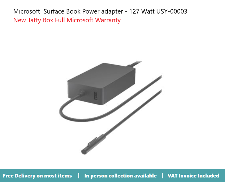 Microsoft Surface Book Power adapter – 127 Watt USY-00003 | Silicon Alley