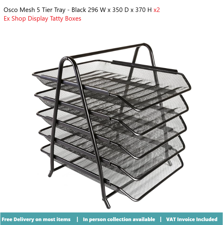 OSCO Wire 5 Tier Paper Tray x2 | Silicon Alley